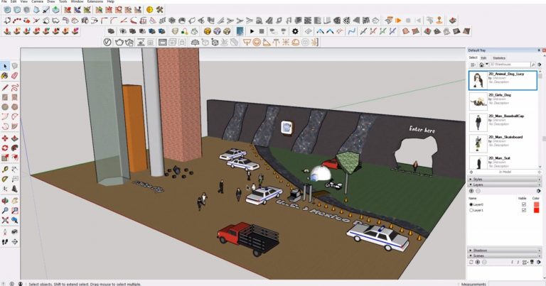 Mass Select Components in Sketchup