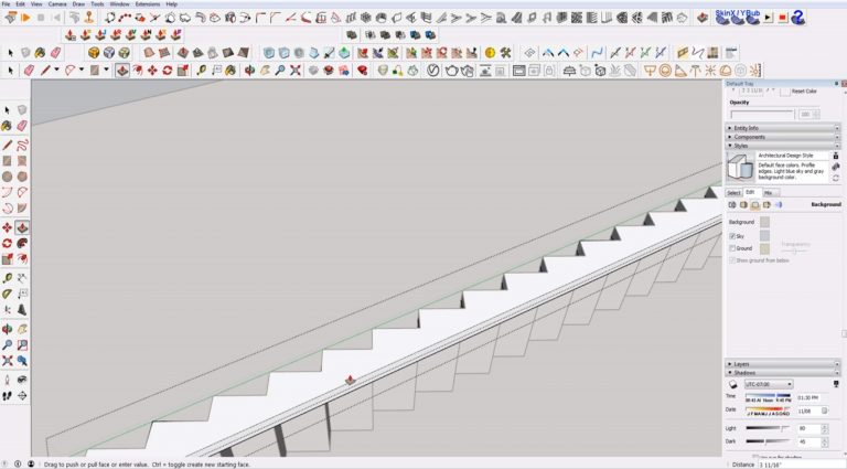 How to Make Stairs in Sketchup (without plugins)